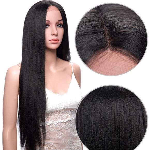 Accessories | Vera 24 Black Yaki Texture Lace Front Wignwt | Poshmark